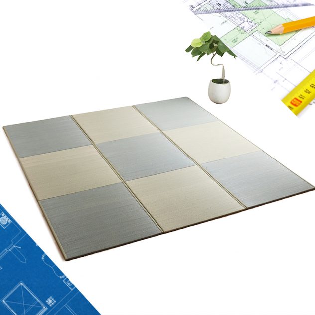 Custom Cut Unit Tatami Mat – Rackel – Three Natural Colors Square ...