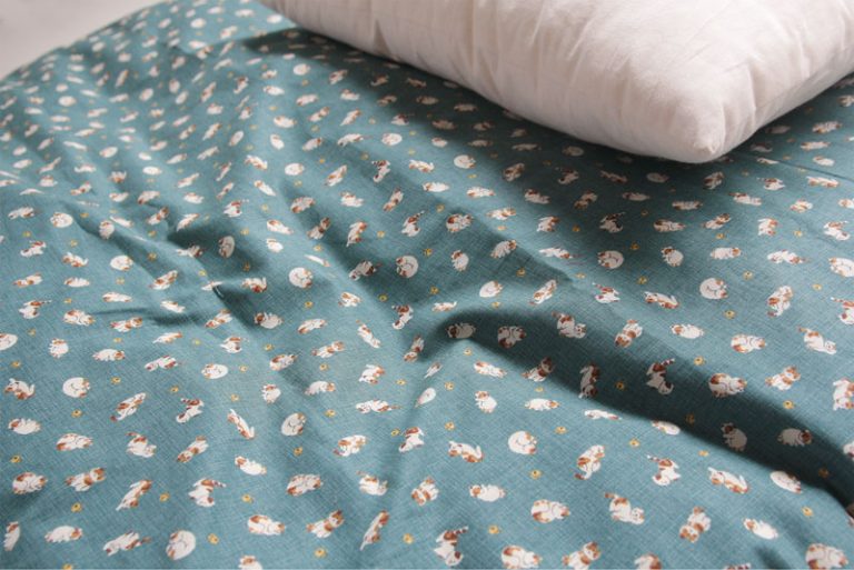 Japanese Shiki Futon (Futon Mattress) Cover Suzuneko Pattern Blue Green ...