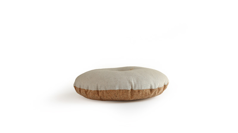 Japanese Zabuton Cushion Natural Cork Leather Maru (Round) Zabuton 15.7 ...